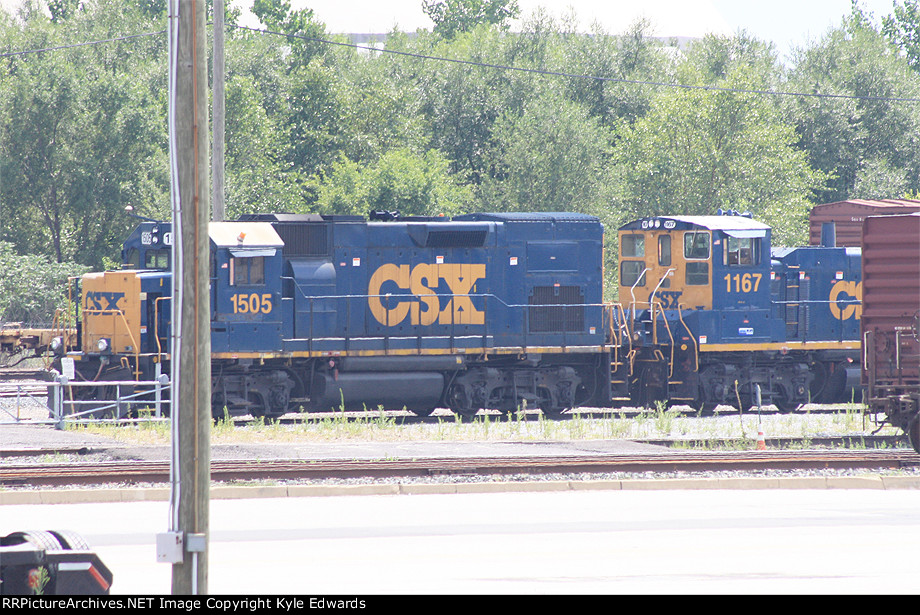 CSX GP15T #1505 and CSX MP15AC #1167